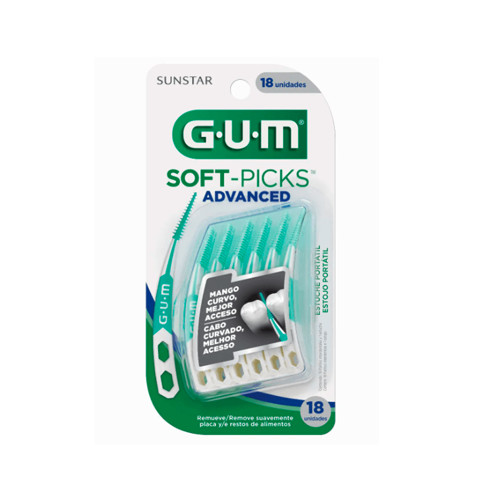 Palitos Interdentais Soft Picks Advanced GUM - Sunstar - dentalecia