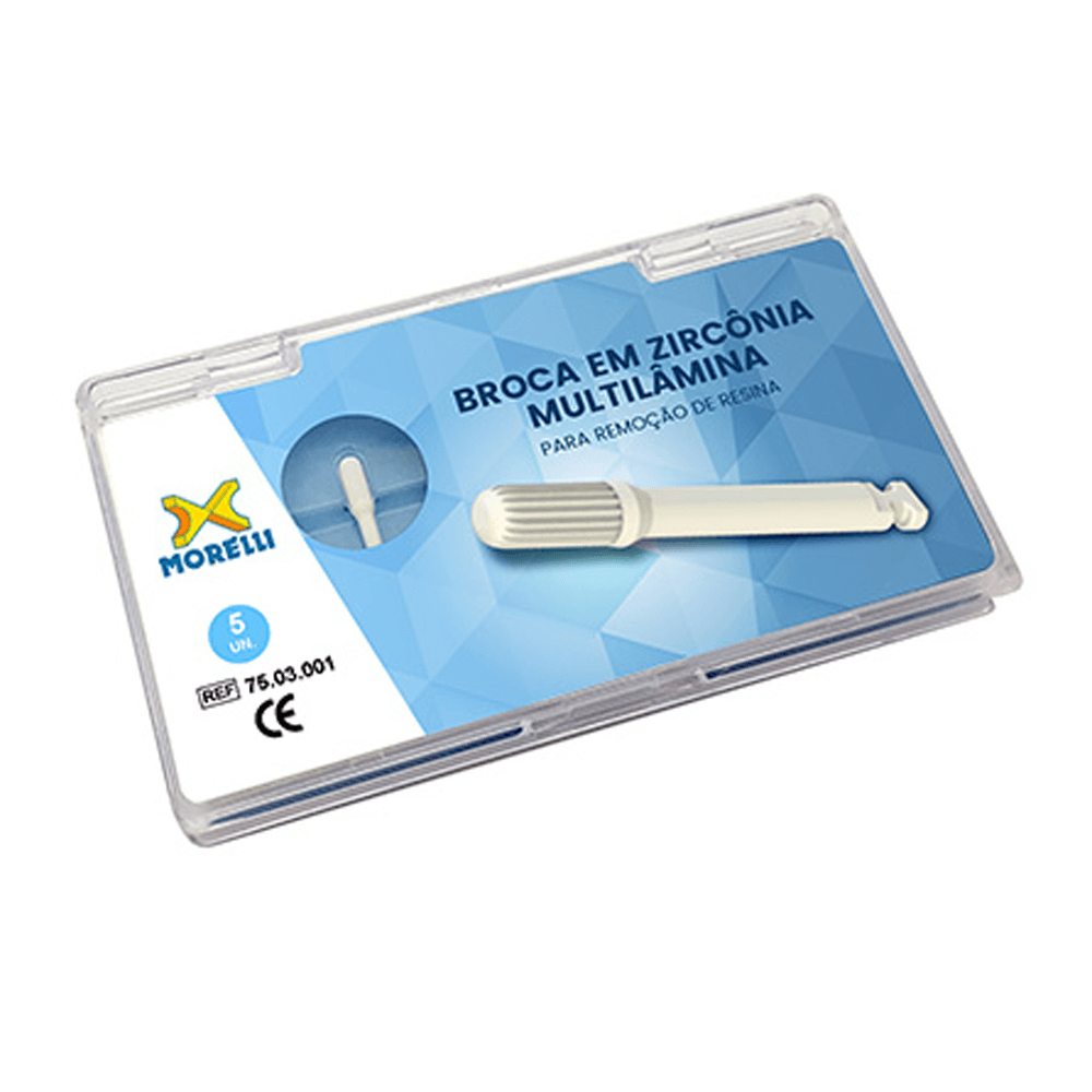 Broca em Zircônia Multilâmina para Remoção de Resina - Morelli - dentalecia