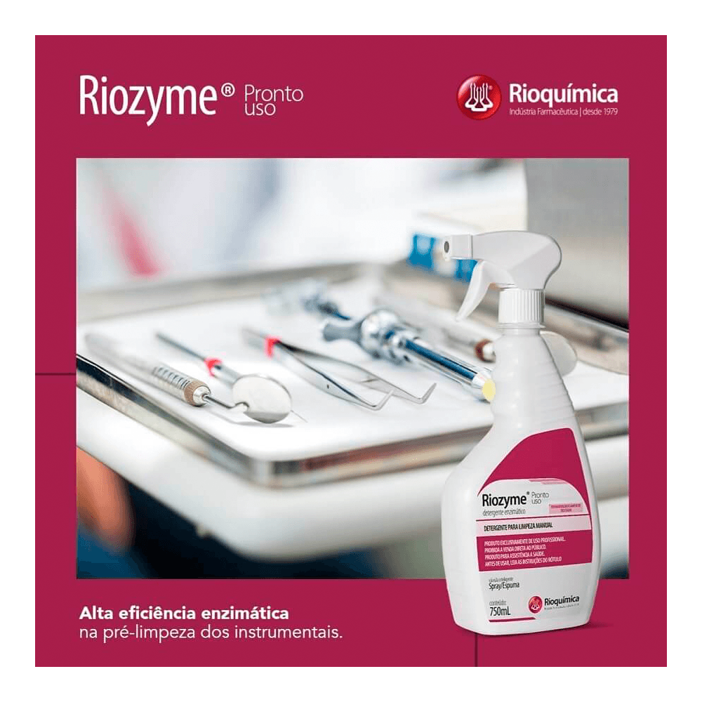 Detergente Enzimático Riozyme Pronto Uso - Rioquímica - dentalecia