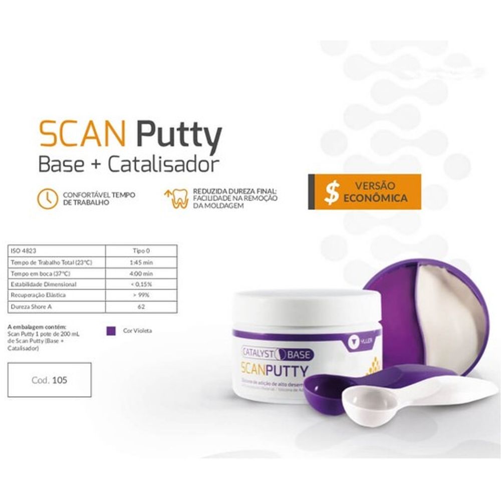 Silicone de Adição Scan Putty Denso Econômico - Yller - dentalecia