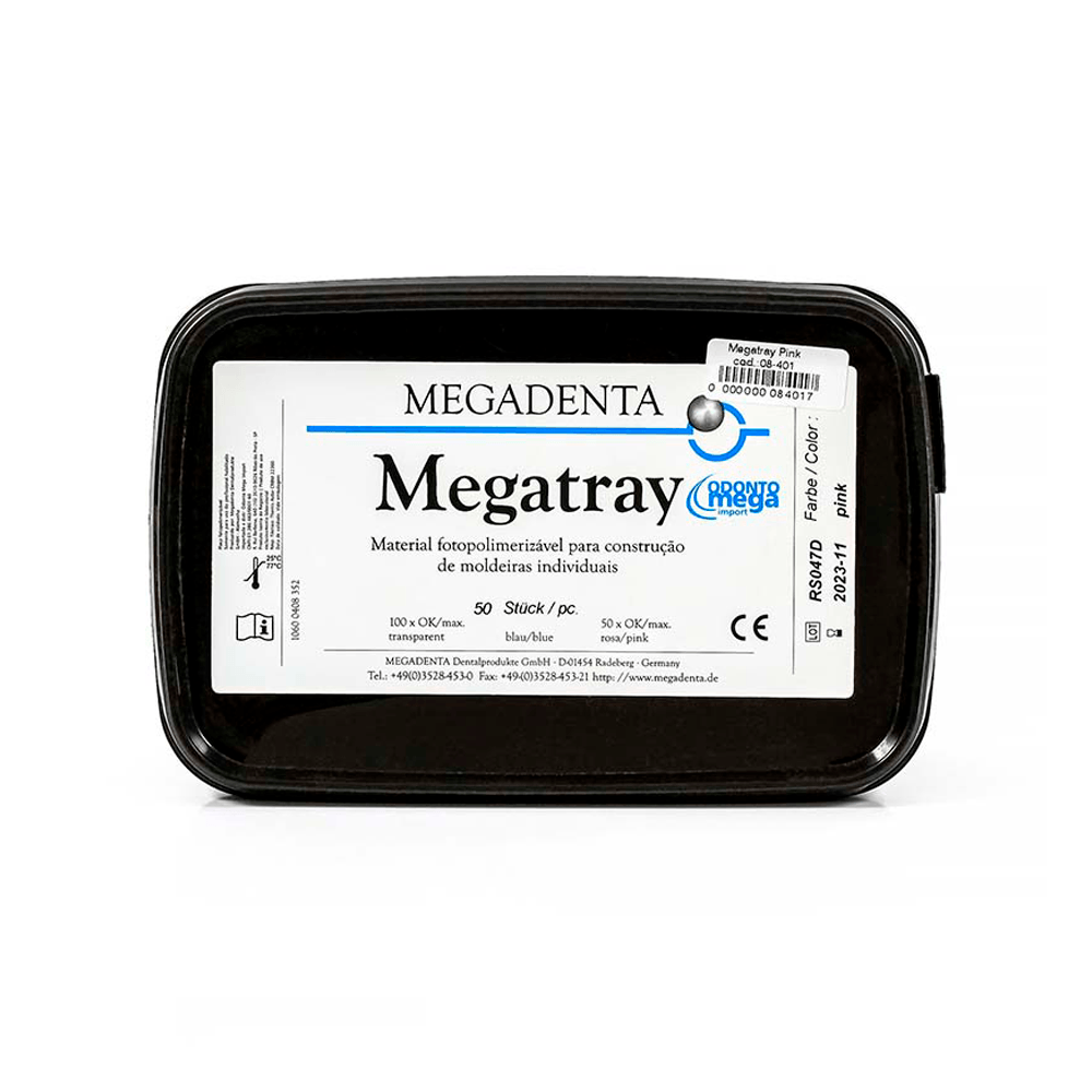 Placa Base Megatray Fotopolimerizável Pink - OdontoMega - dentalecia