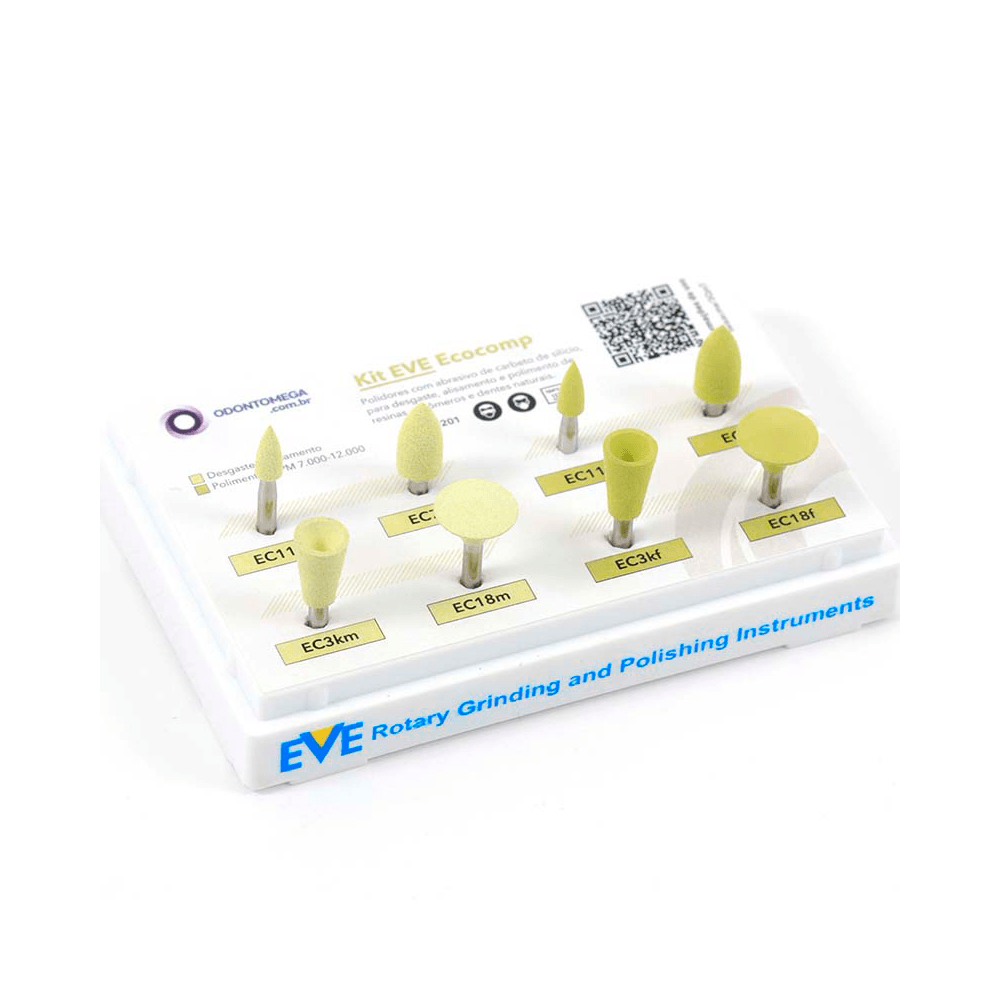 Kit Polidores para Resina Ecocomp EVE - OdontoMega - dentalecia
